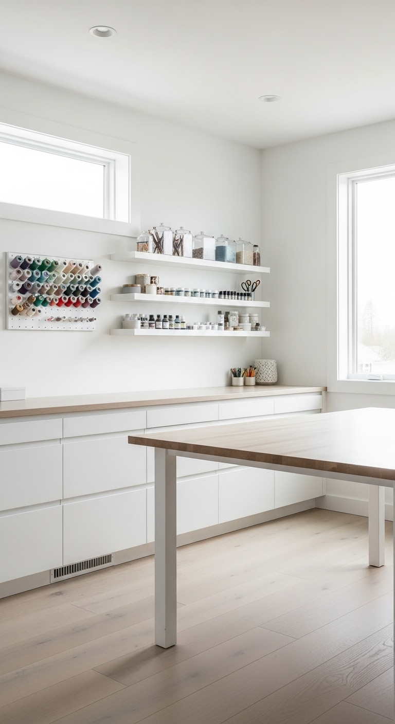 10 Modern Basement Craft Room Ideas - Druckhaus Koenig