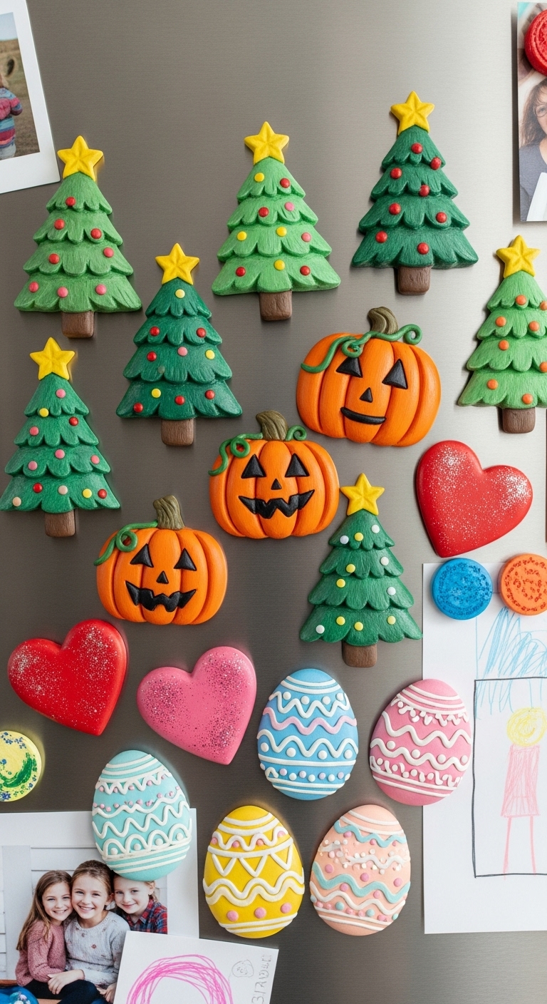 10 Clay Magnet DIY Ideas for the Fridge - Druckhaus Koenig