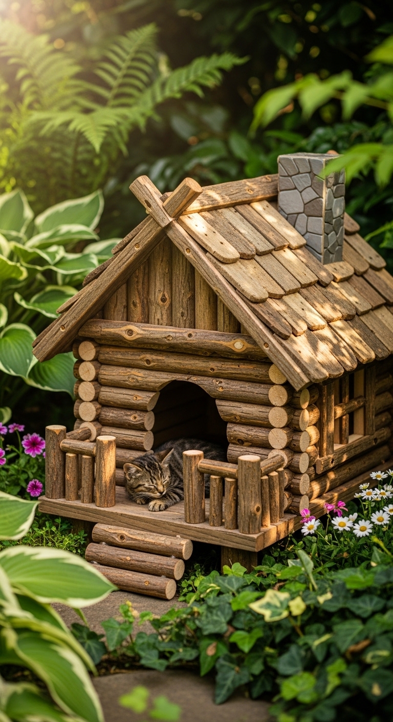 10 DIY Wooden Cat House Ideas - Druckhaus Koenig